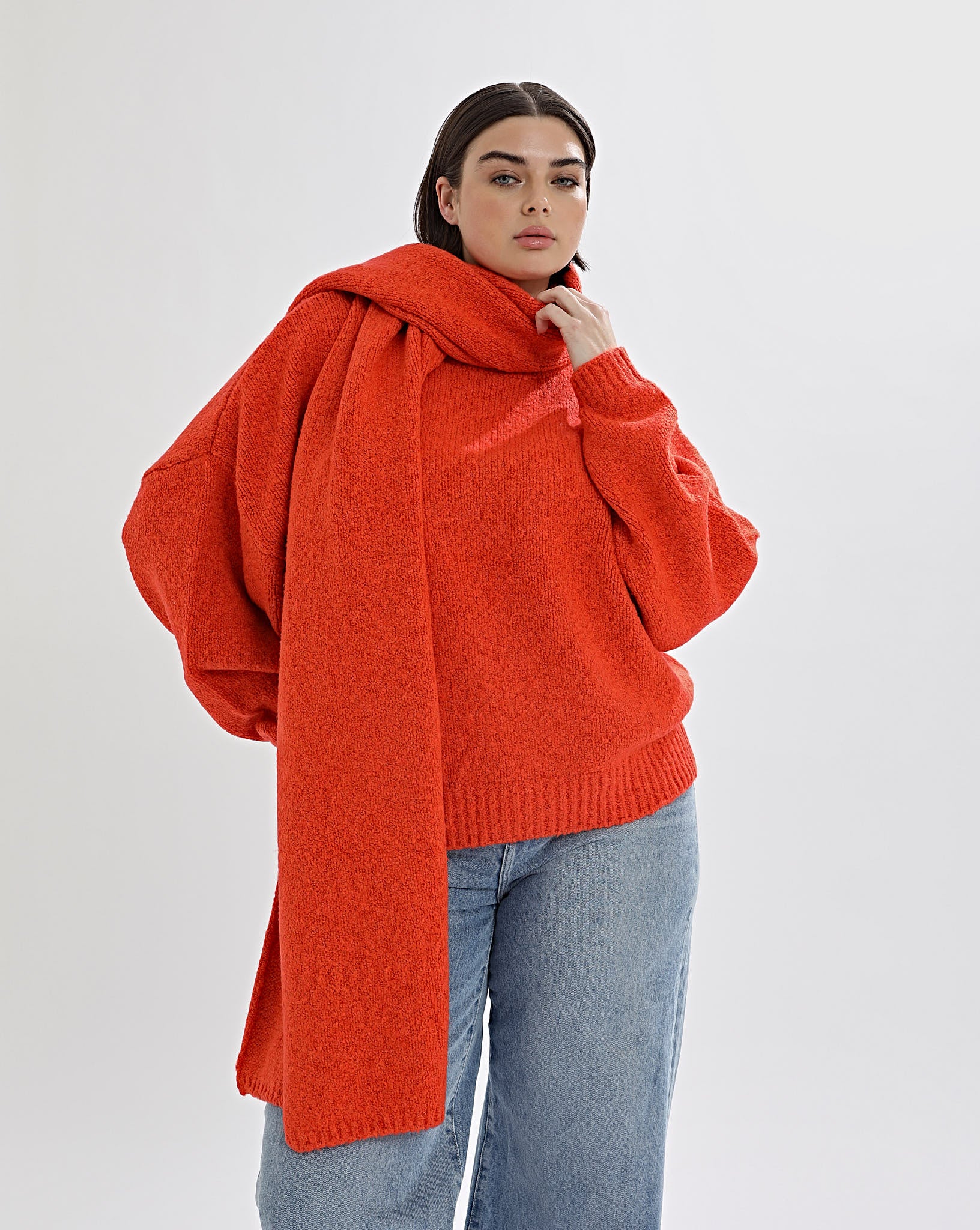 Valentina Knit Jumper Red Marl – One Mile The Label
