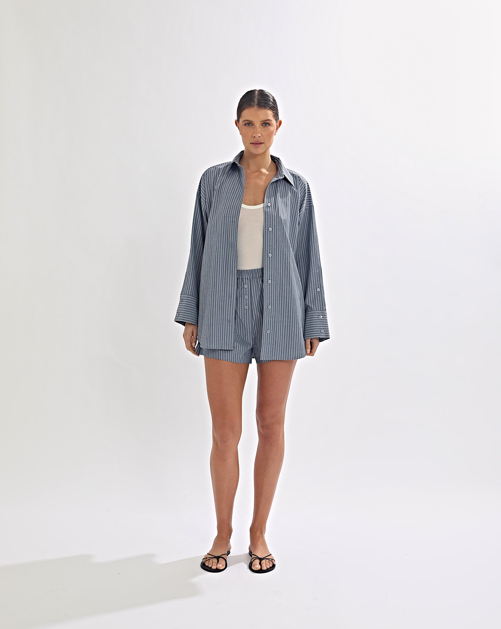 Rowan Shirt Steel Stripe – One Mile The Label